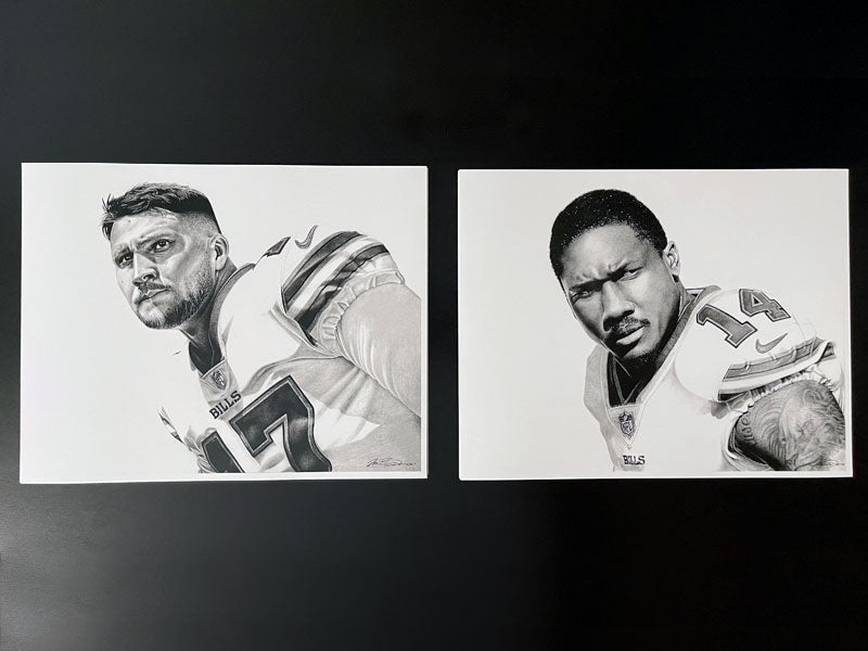 Josh Allen Portrait Print | Josh Allen Drawing Art Print For Sale ...